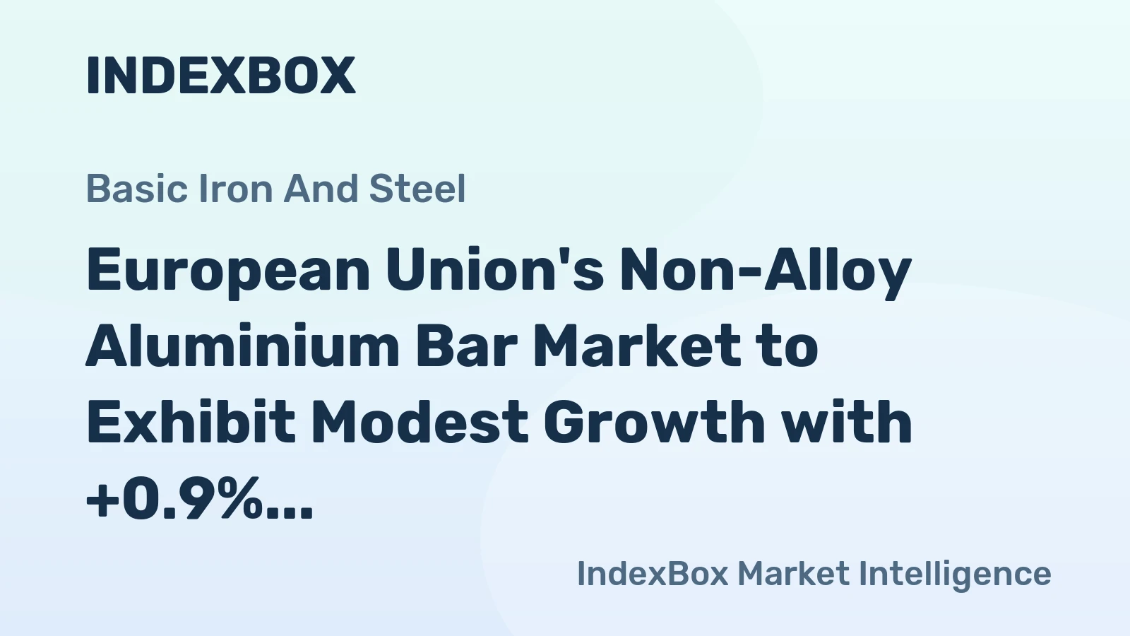 European Union's Non-Alloy Aluminium Bar Market to Exhibit Modest Growth with +0.9% CAGR from 2024 to 2035