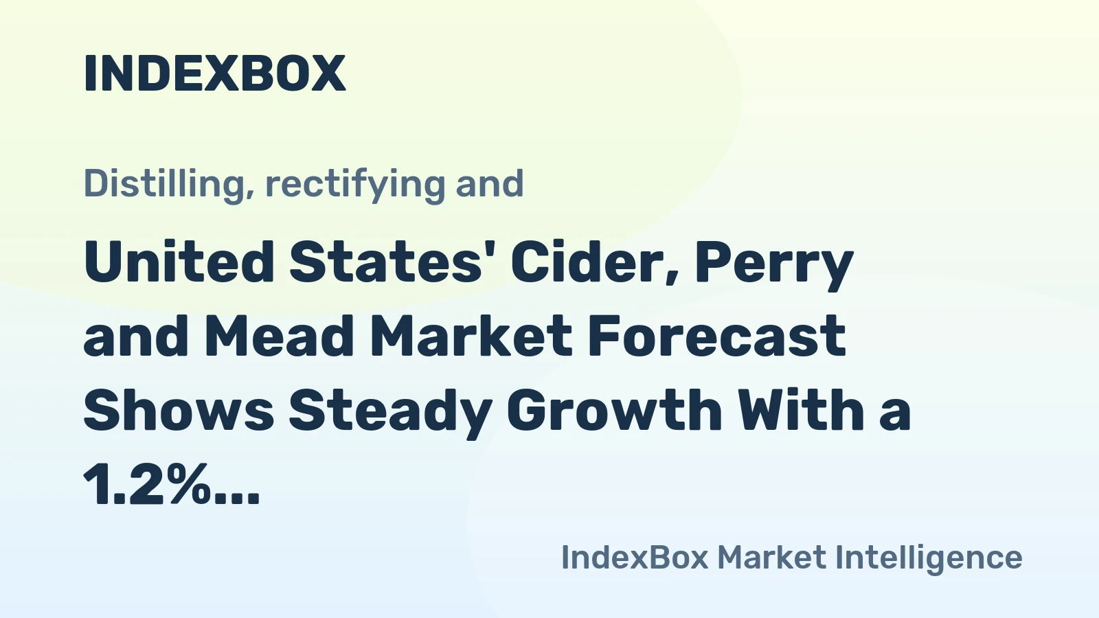 United States' Cider, Perry and Mead Market Forecast Shows Steady Growth With a 1.2% Value CAGR Through 2035