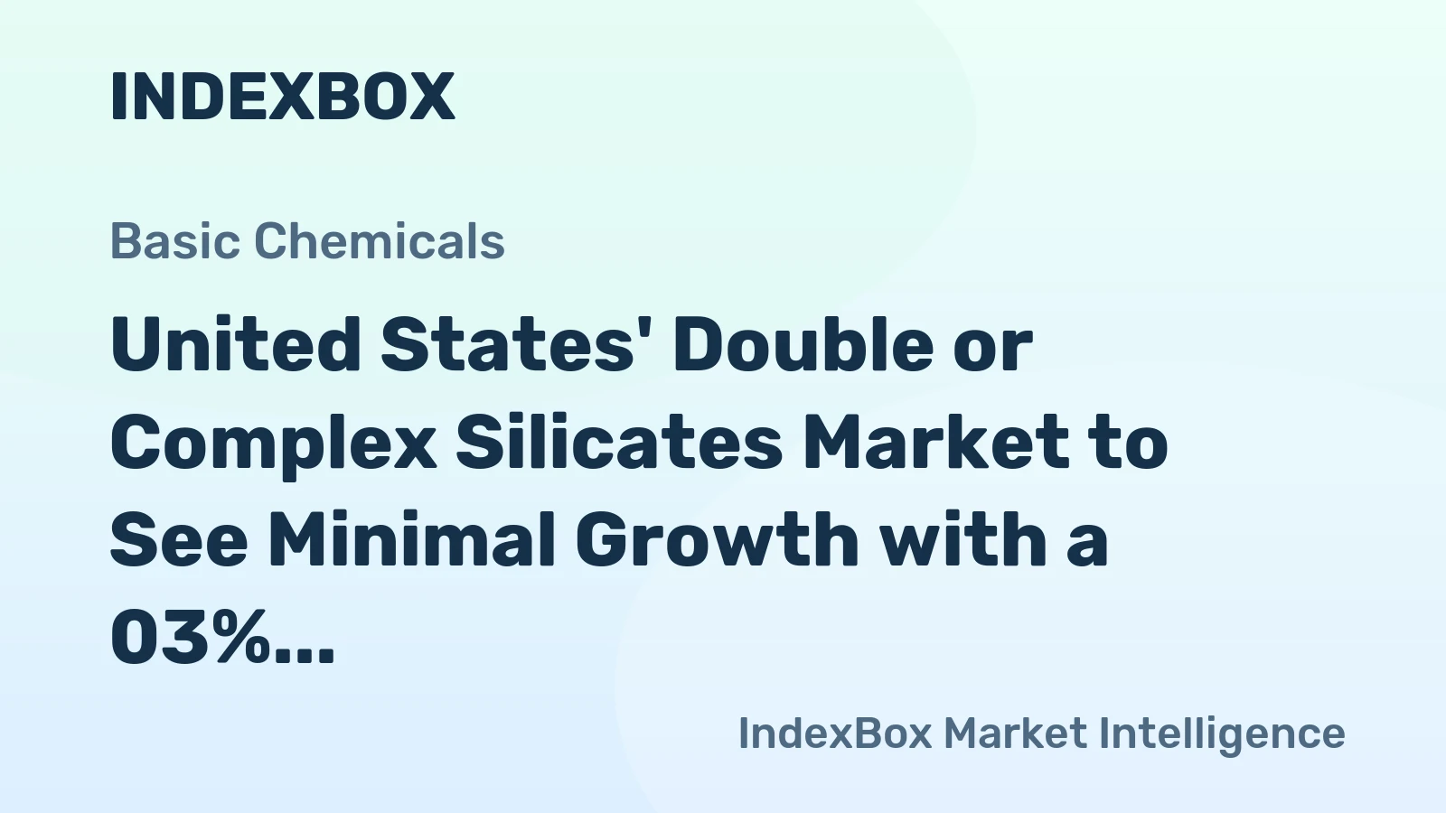 United States' Double or Complex Silicates Market to See Minimal Growth with a 03% CAGR Through 2035