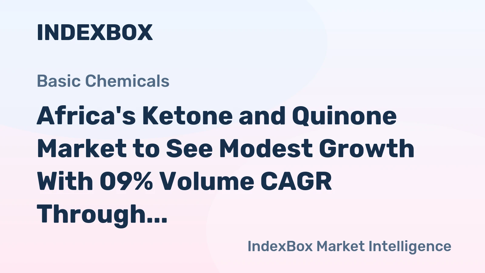 Africa's Ketone and Quinone Market to See Modest Growth With 09% Volume CAGR Through 2035