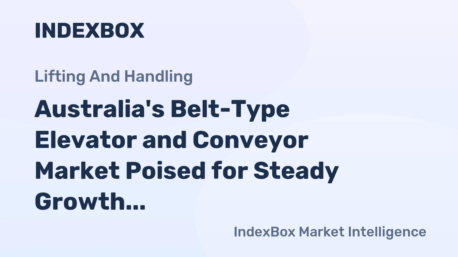 Australia's Belt-Type Elevator and Conveyor Market Poised for Steady Growth With 14% Volume CAGR Through 2035