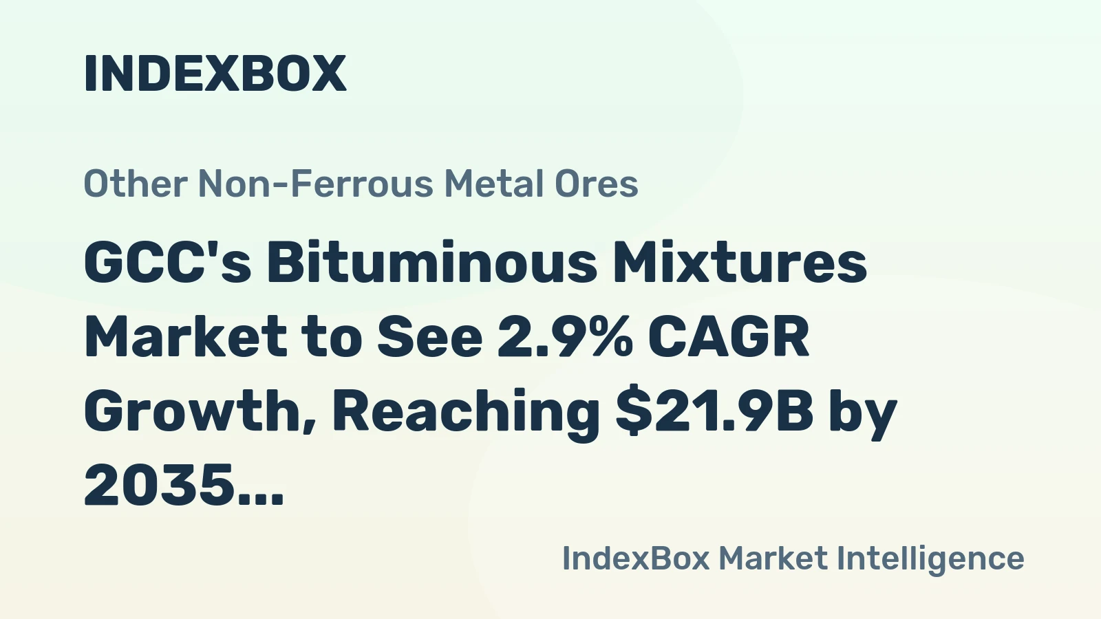GCC's Bituminous Mixtures Market to See 2.9% CAGR Growth, Reaching $21.9B by 2035