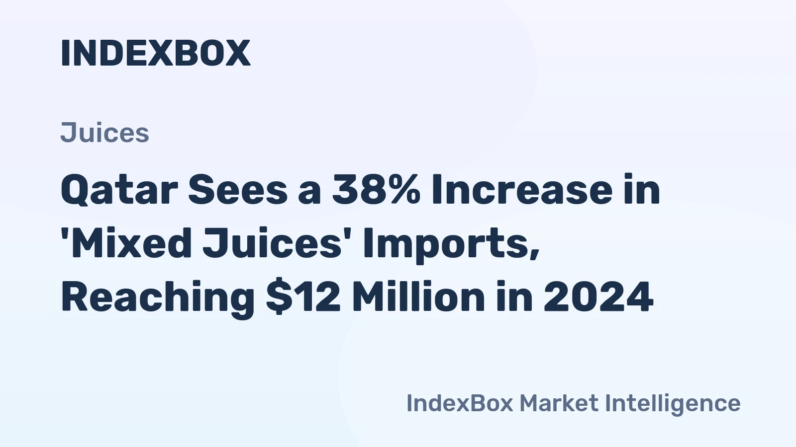 Qatar Sees a 38% Increase in 'Mixed Juices' Imports, Reaching $12 Million in 2024