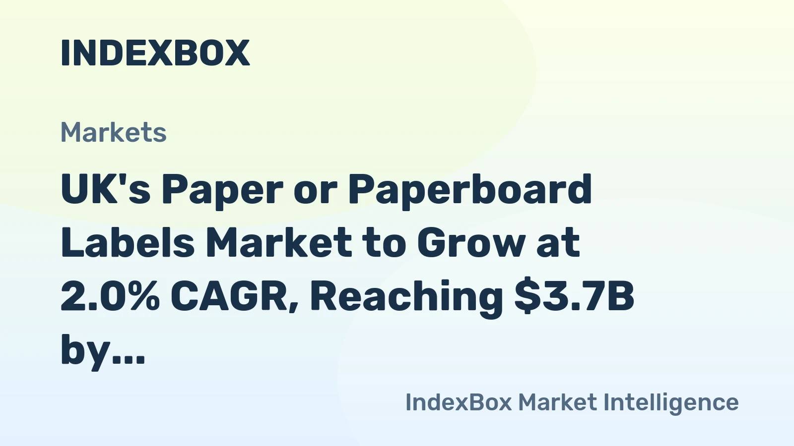 UK's Paper or Paperboard Labels Market to Grow at 2.0% CAGR, Reaching $3.7B by 2035