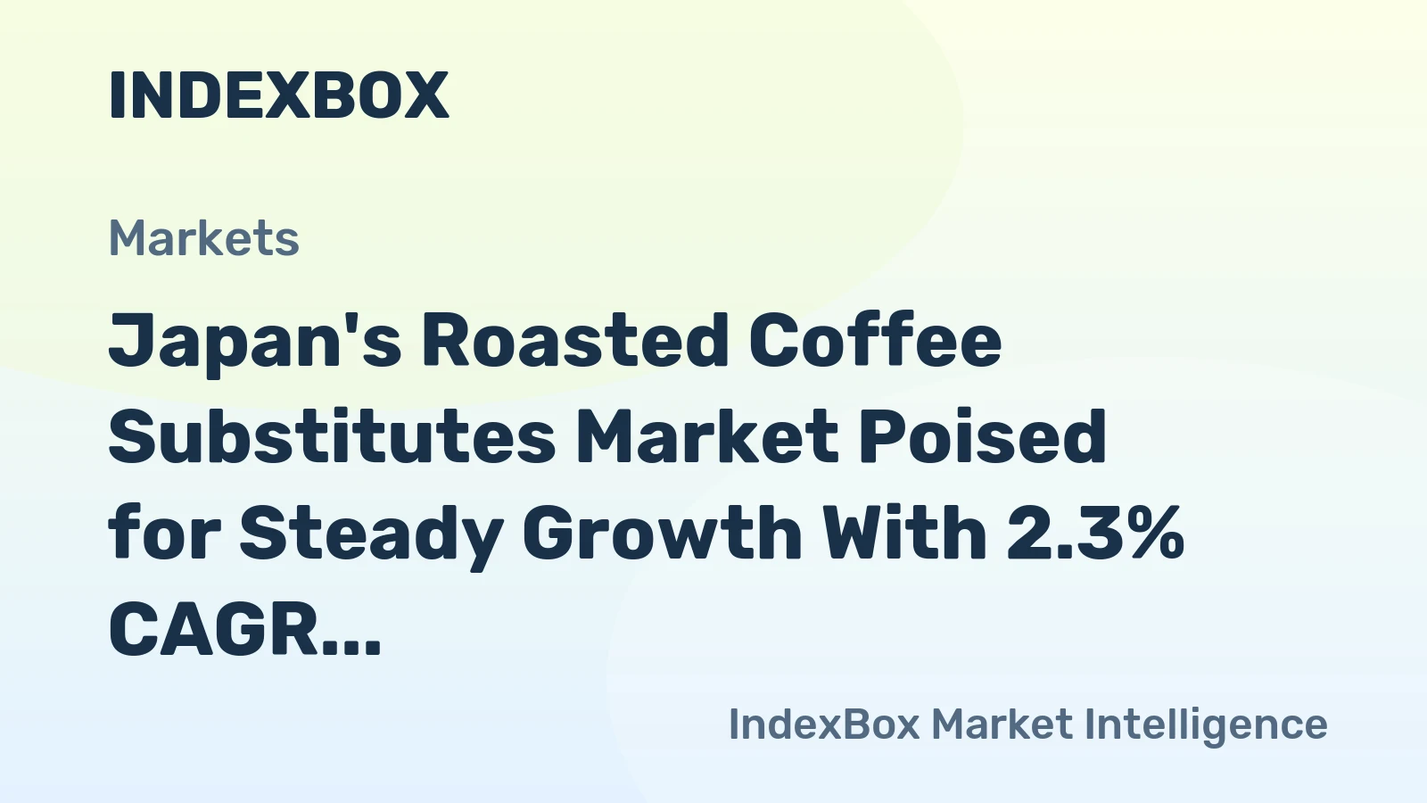 Japan's Roasted Coffee Substitutes Market Poised for Steady Growth With 2.3% CAGR in Value Through 2035