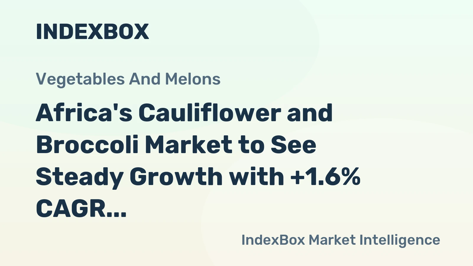 Africa's Cauliflower and Broccoli Market to See Steady Growth with +1.6% CAGR, Reaching $662M by 2035