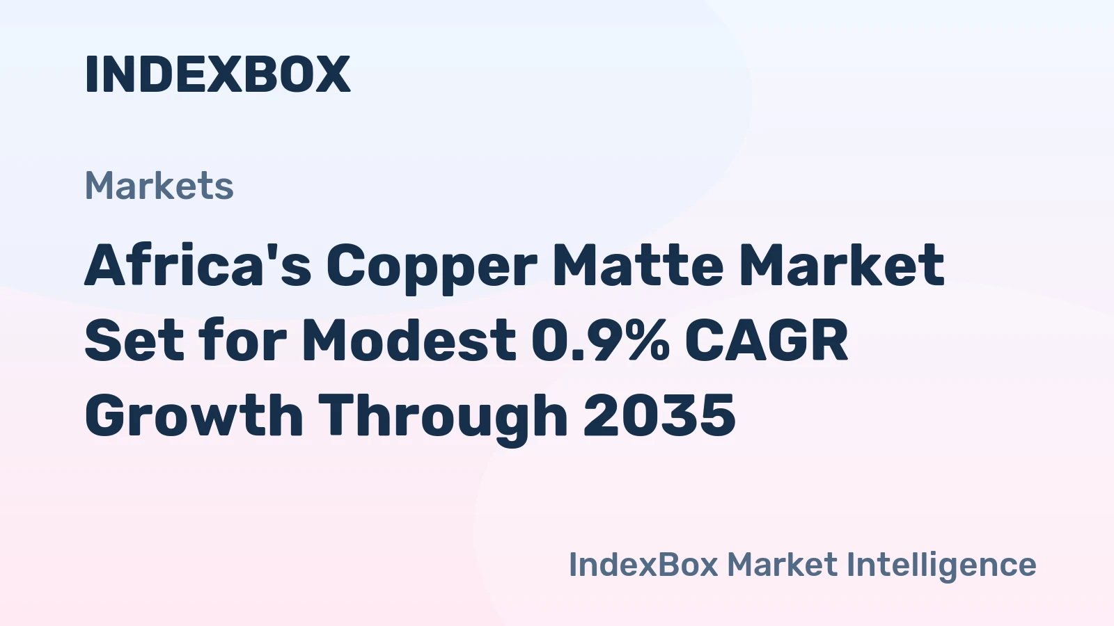 Africa's Copper Matte Market Set for Modest 0.9% CAGR Growth Through 2035