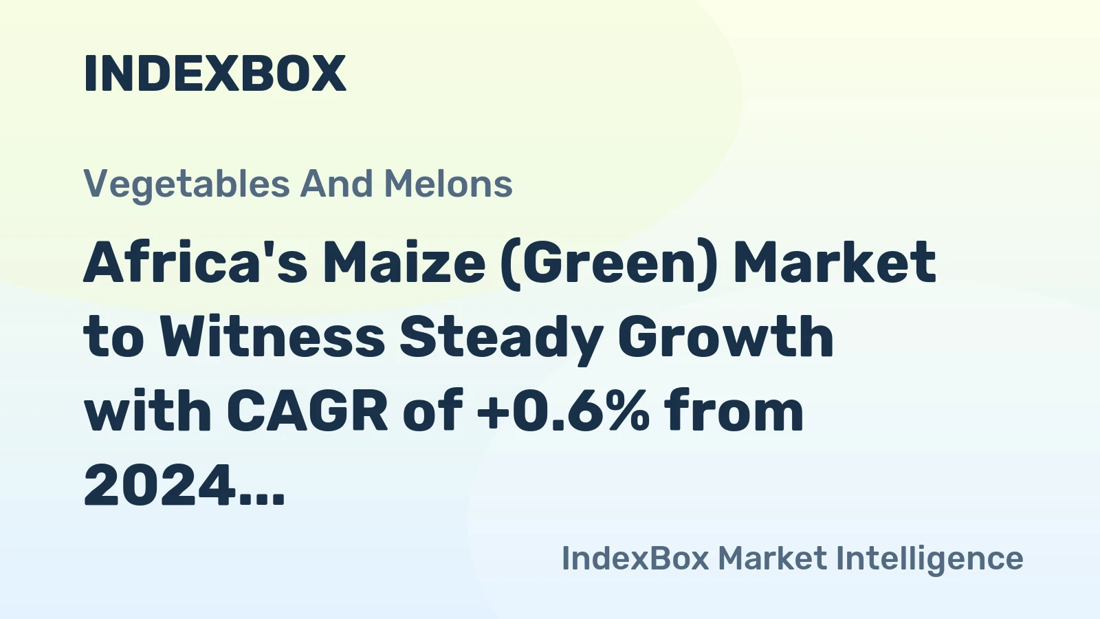 Africa's Maize (Green) Market to Witness Steady Growth with CAGR of +0.6% from 2024 to 2035