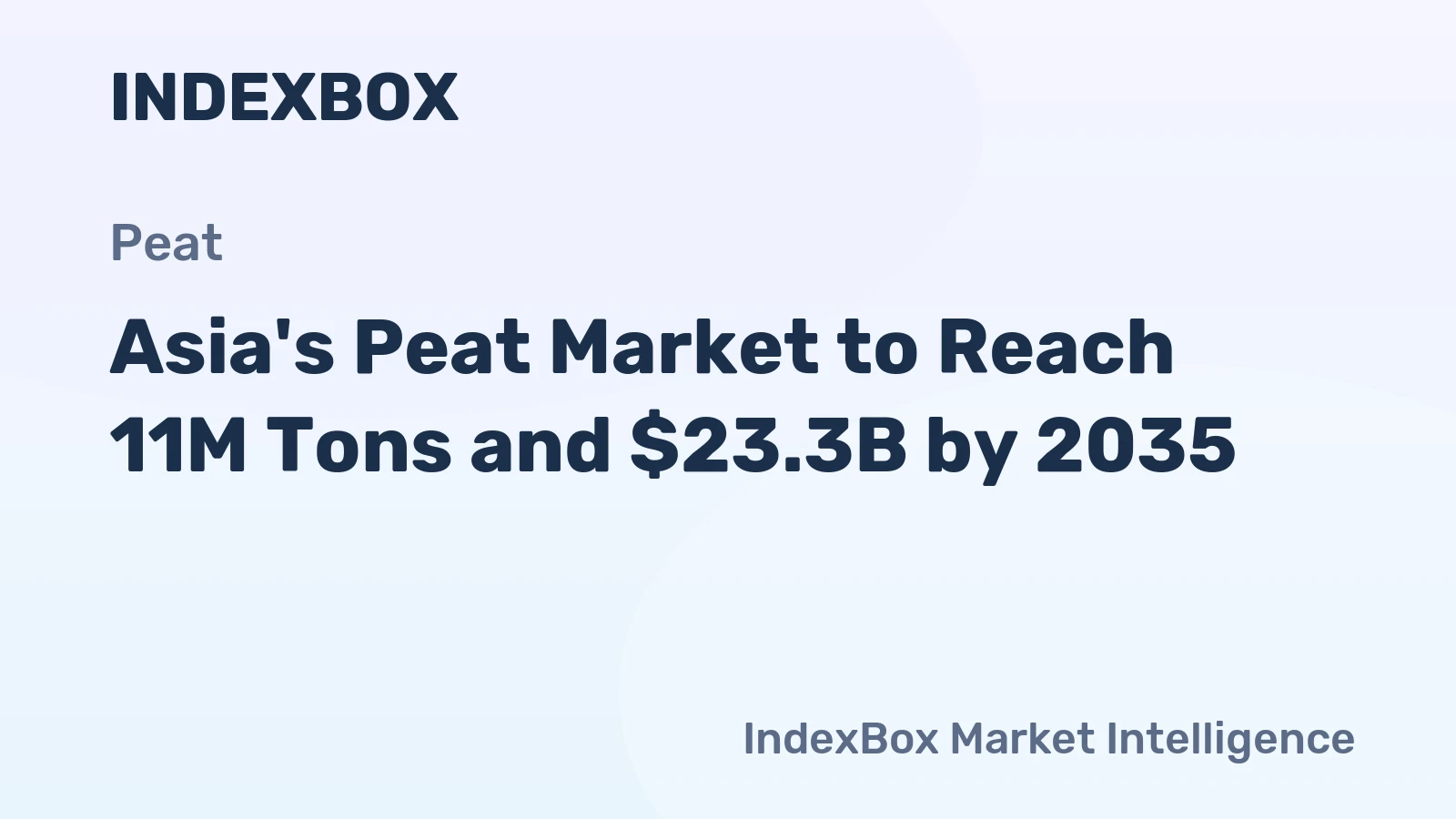Asia's Peat Market to Reach 11M Tons and $23.3B by 2035