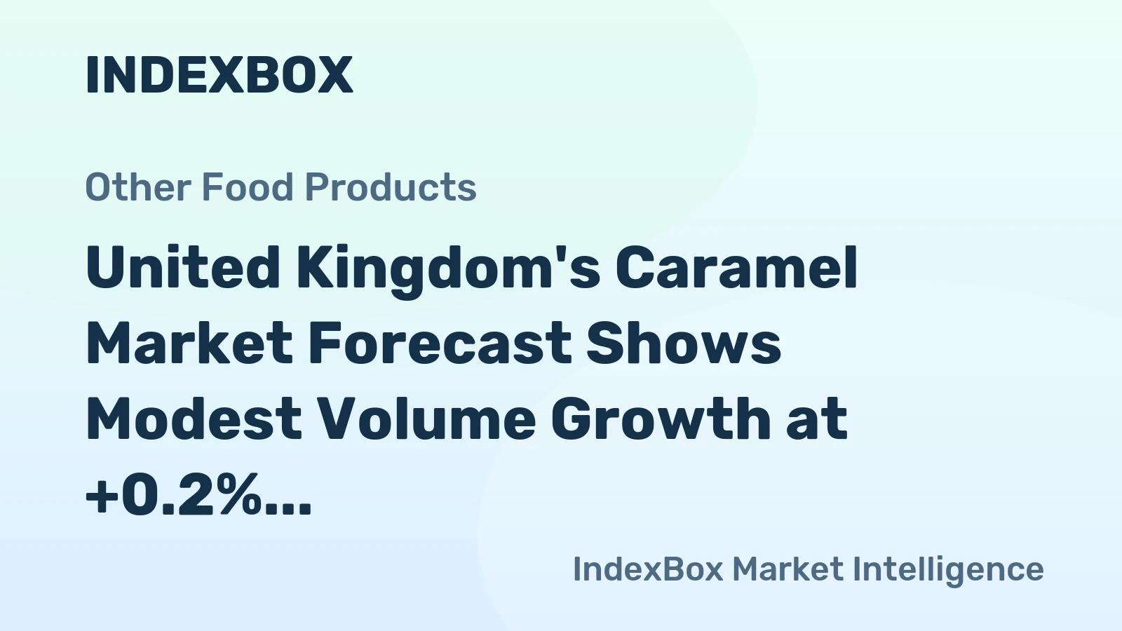 United Kingdom's Caramel Market Forecast Shows Modest Volume Growth at +0.2% CAGR Through 2035