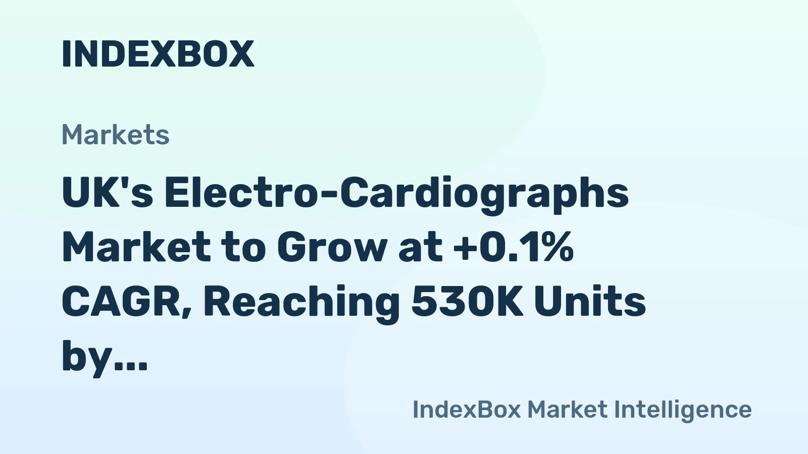 UK's Electro-Cardiographs Market to Grow at +0.1% CAGR, Reaching 530K Units by 2035