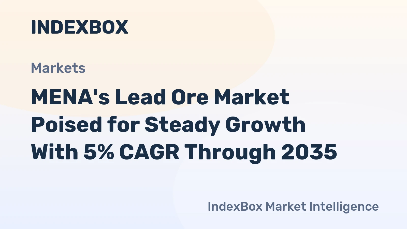 MENA's Lead Ore Market Poised for Steady Growth With 5% CAGR Through 2035
