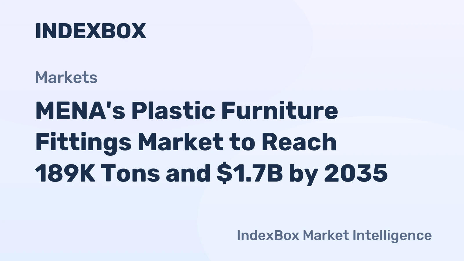 MENA's Plastic Furniture Fittings Market to Reach 189K Tons and $1.7B by 2035