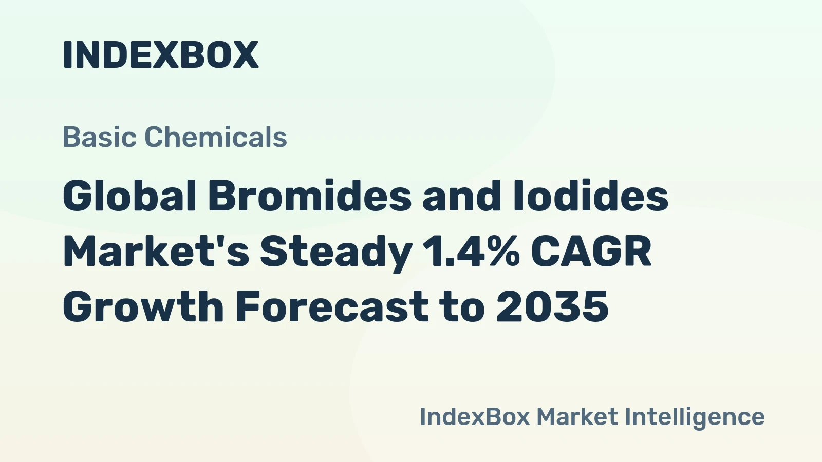 Global Bromides and Iodides Market's Steady 1.4% CAGR Growth Forecast to 2035