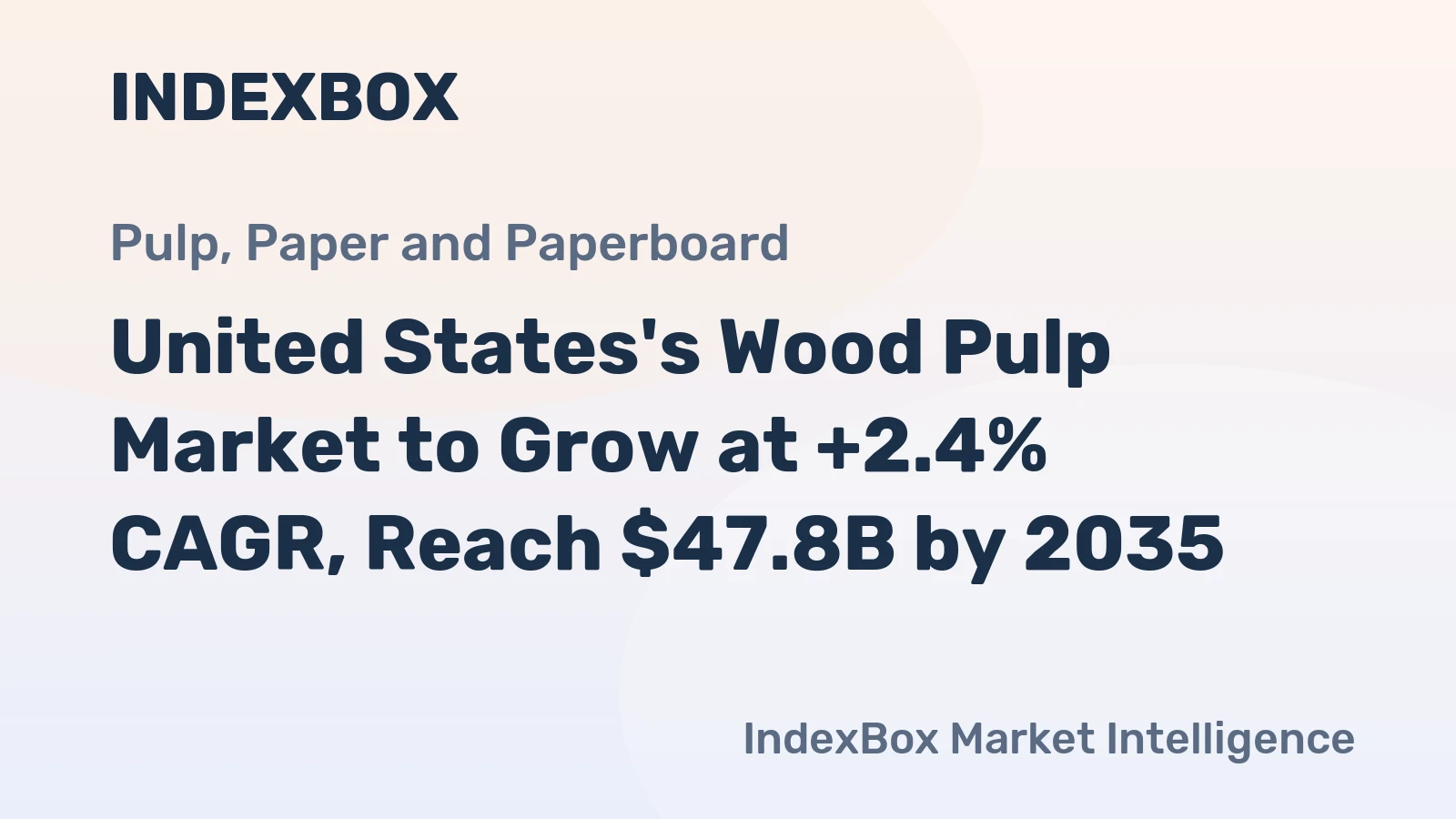 United States's Wood Pulp Market to Grow at +2.4% CAGR, Reach $47.8B by 2035