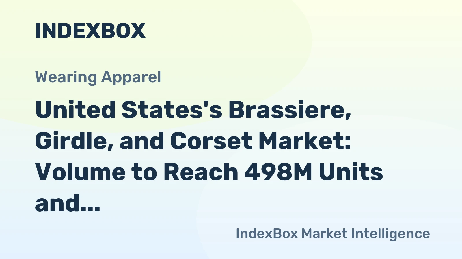 United States's Brassiere, Girdle, and Corset Market: Volume to Reach 498M Units and Value to Hit $2B by 2035