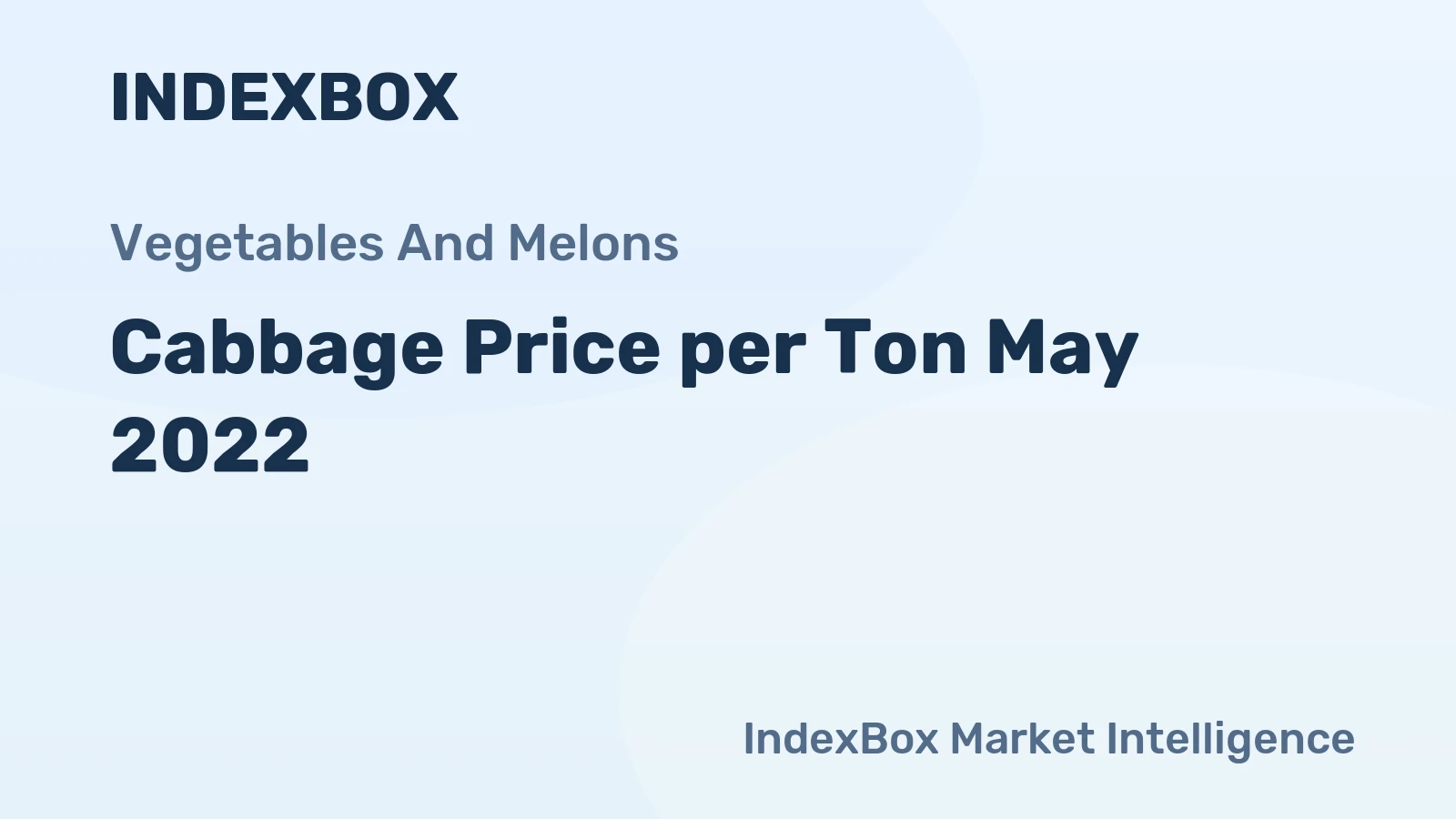 Cabbage Price per Ton May 2022