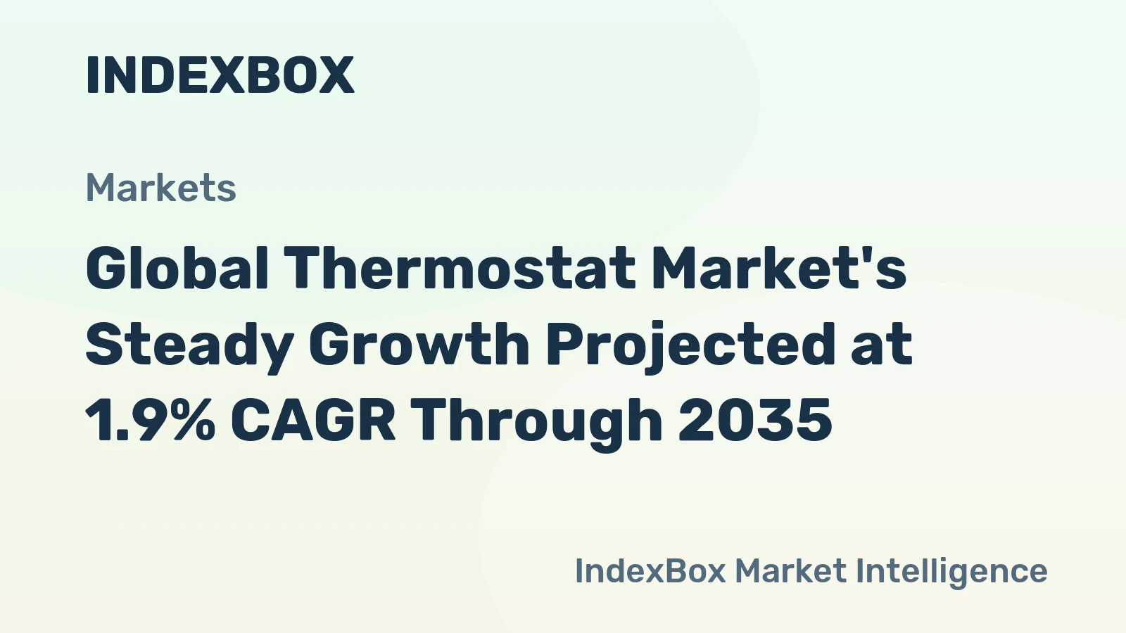 Global Thermostat Market's Steady Growth Projected at 1.9% CAGR Through 2035