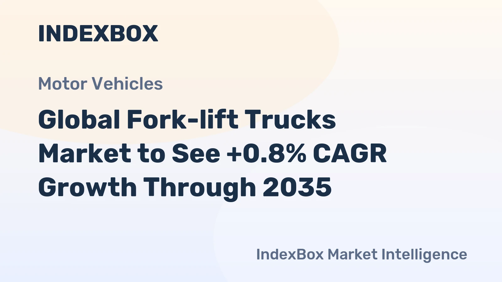 Global Fork-lift Trucks Market to See +0.8% CAGR Growth Through 2035