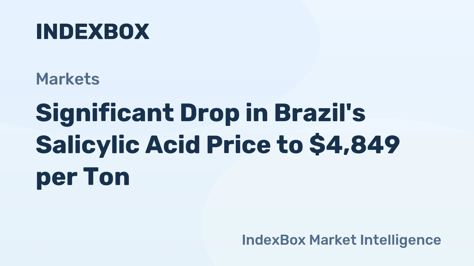 Significant Drop in Brazil's Salicylic Acid Price to $4,849 per Ton