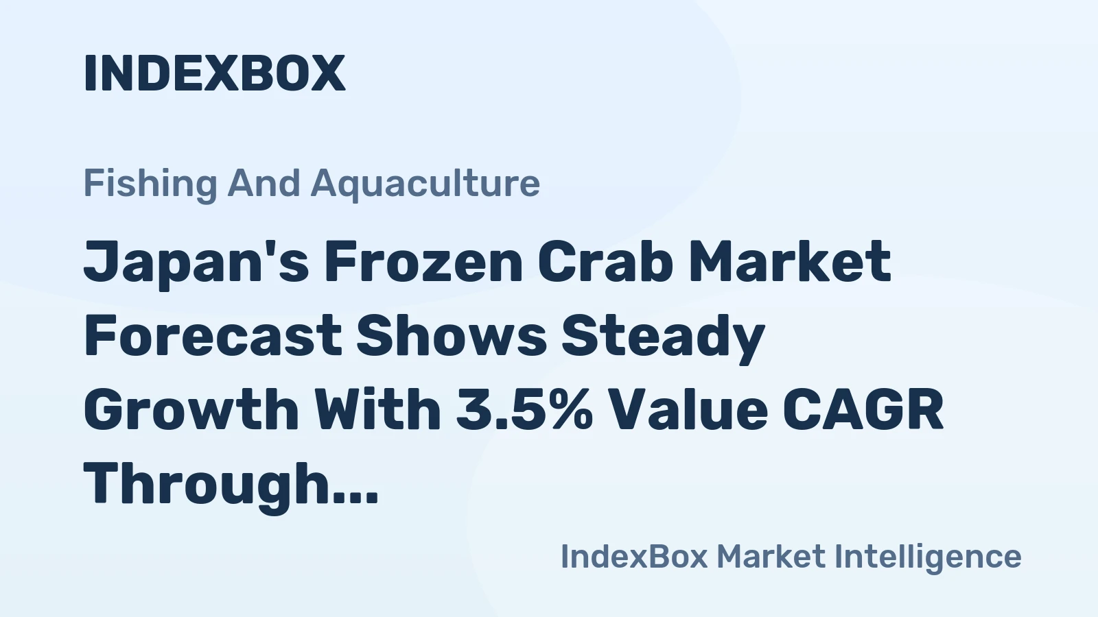 Japan's Frozen Crab Market Forecast Shows Steady Growth With 3.5% Value CAGR Through 2035