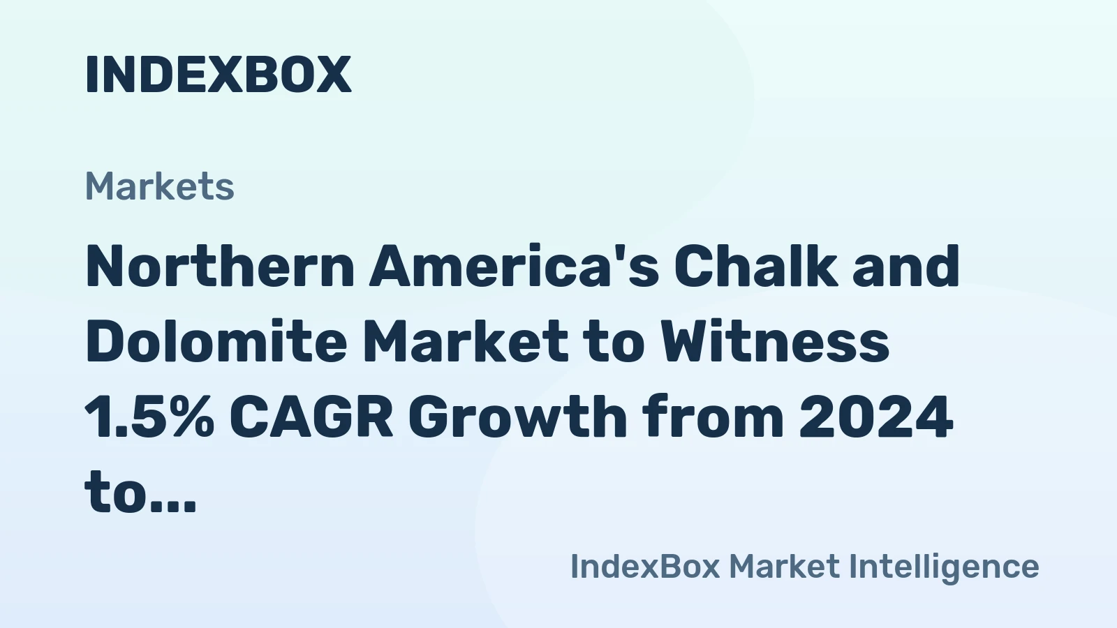 Northern America's Chalk and Dolomite Market to Witness 1.5% CAGR Growth from 2024 to 2035