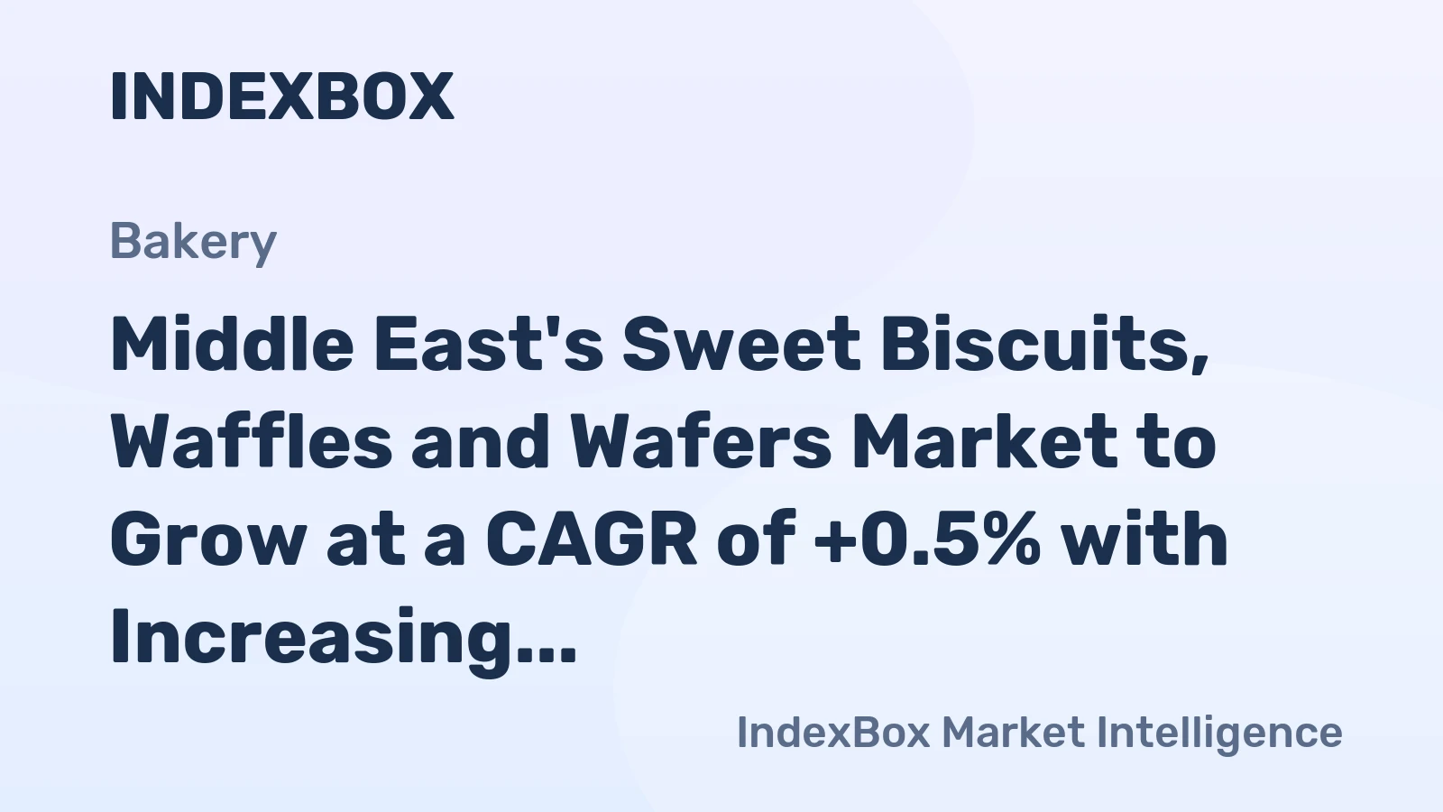 Middle East's Sweet Biscuits, Waffles and Wafers Market to Grow at a CAGR of +0.5% with Increasing Demand