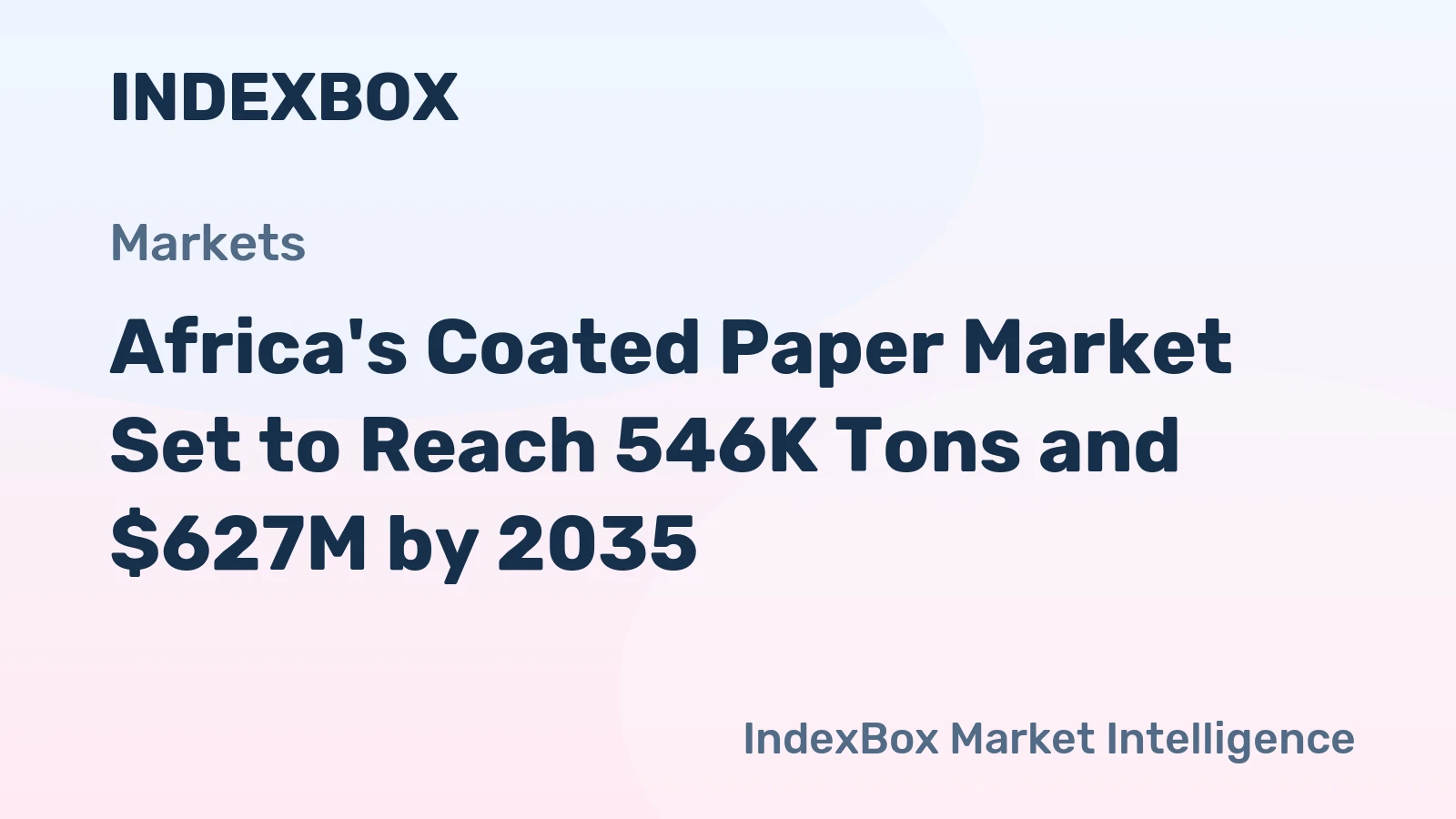 Africa's Coated Paper Market Set to Reach 546K Tons and $627M by 2035