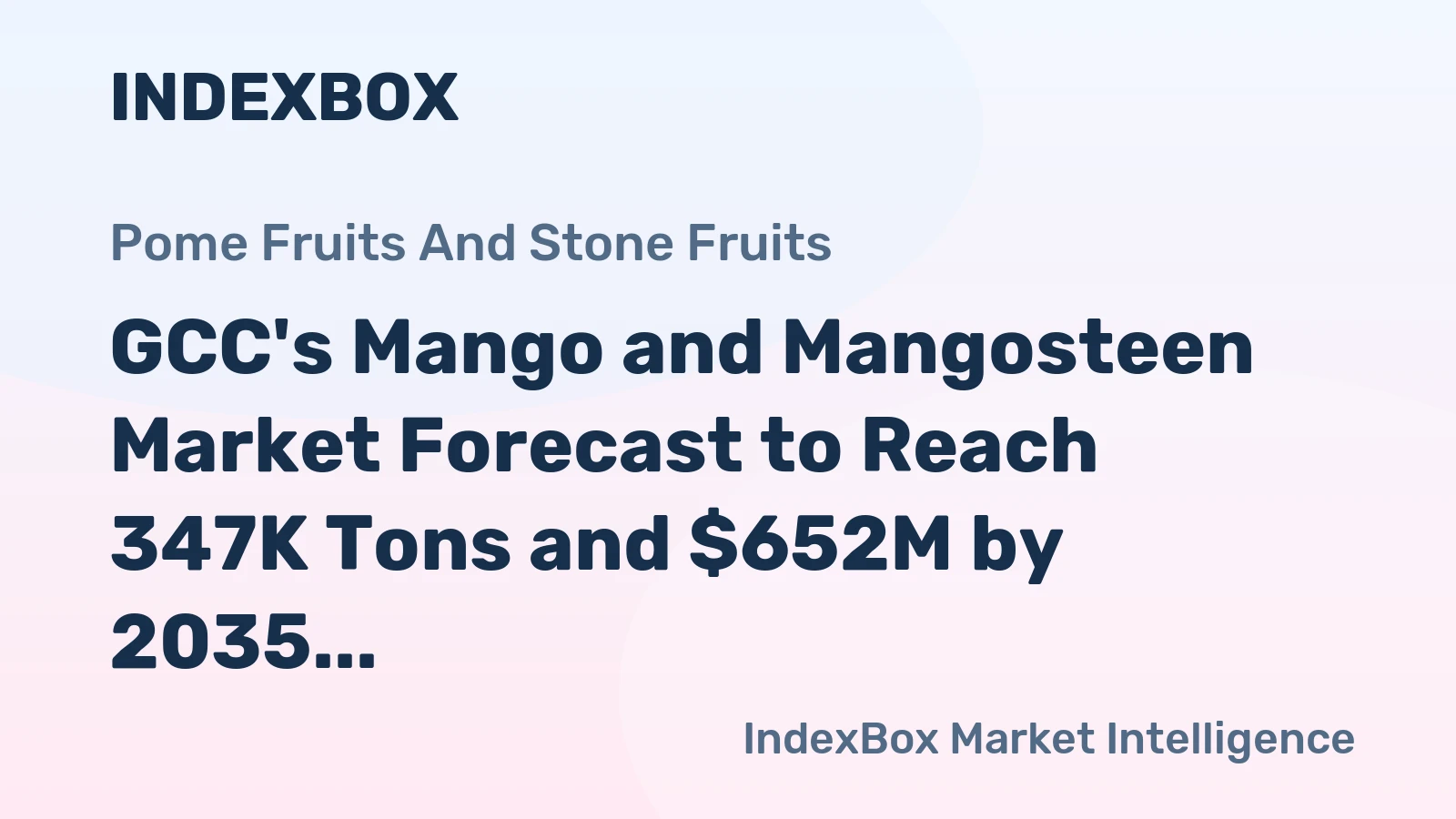 GCC's Mango and Mangosteen Market Forecast to Reach 347K Tons and $652M by 2035