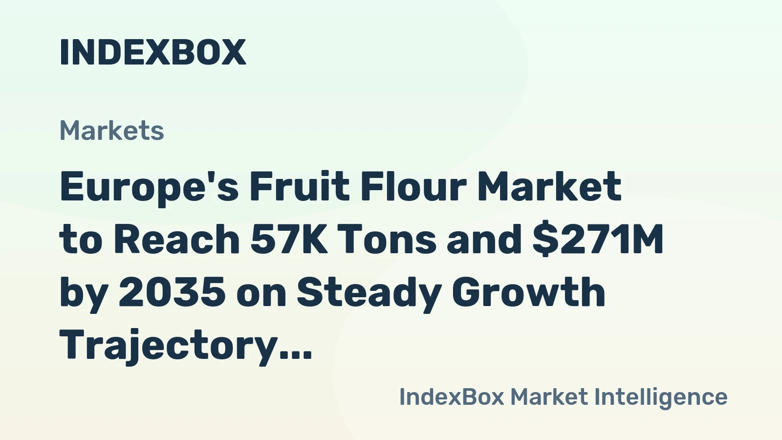 Europe's Fruit Flour Market to Reach 57K Tons and $271M by 2035 on Steady Growth Trajectory