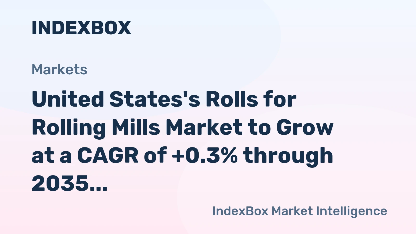 United States's Rolls for Rolling Mills Market to Grow at a CAGR of +0.3% through 2035