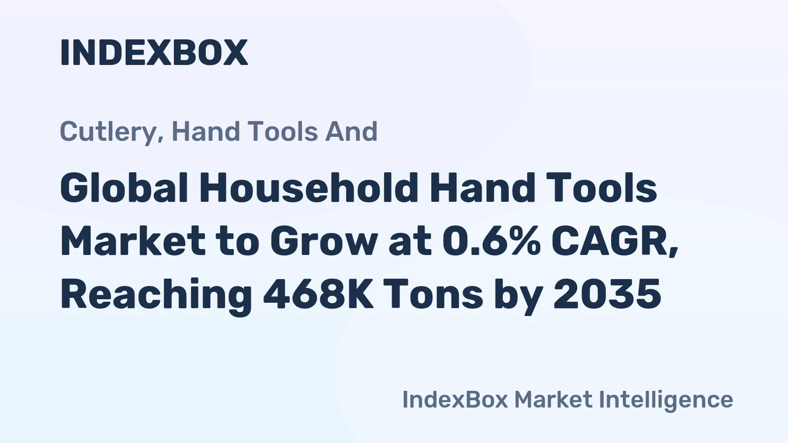 Global Household Hand Tools Market to Grow at 0.6% CAGR, Reaching 468K Tons by 2035