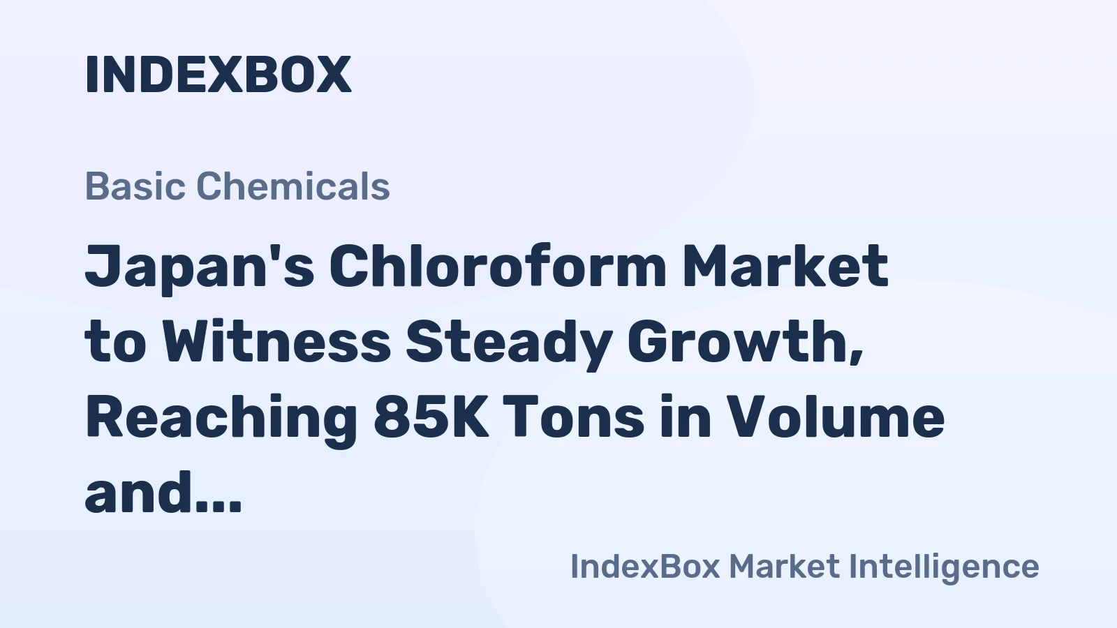 Japan's Chloroform Market to Witness Steady Growth, Reaching 85K Tons in Volume and $59M in Value by 2035
