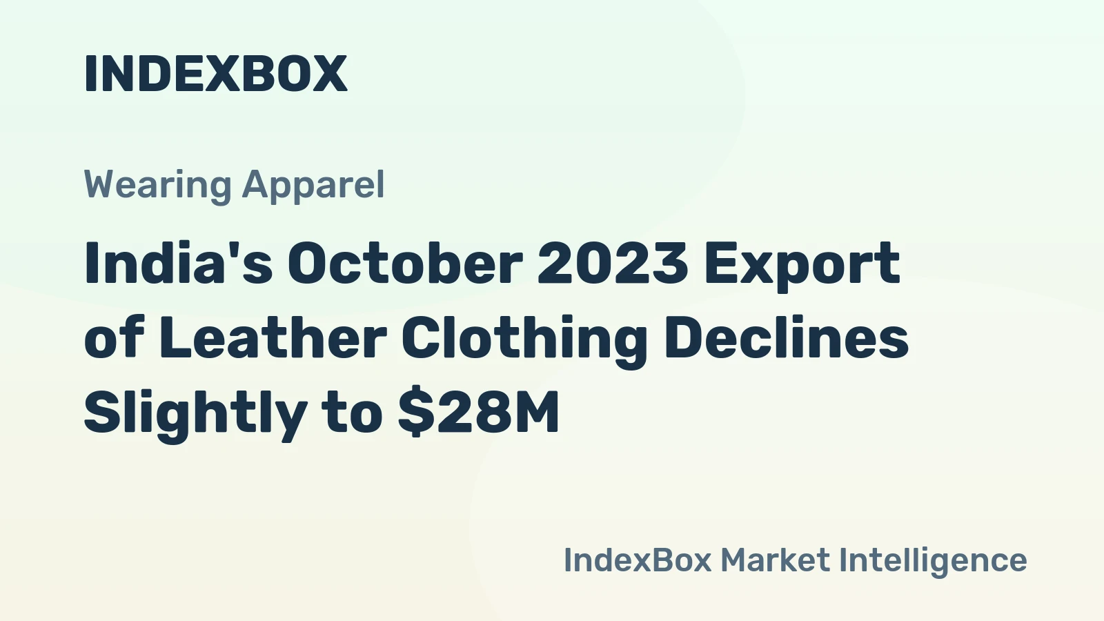 India's October 2023 Export of Leather Clothing Declines Slightly to $28M