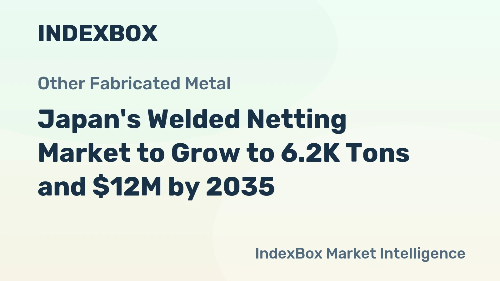 Japan's Welded Netting Market to Grow to 6.2K Tons and $12M by 2035