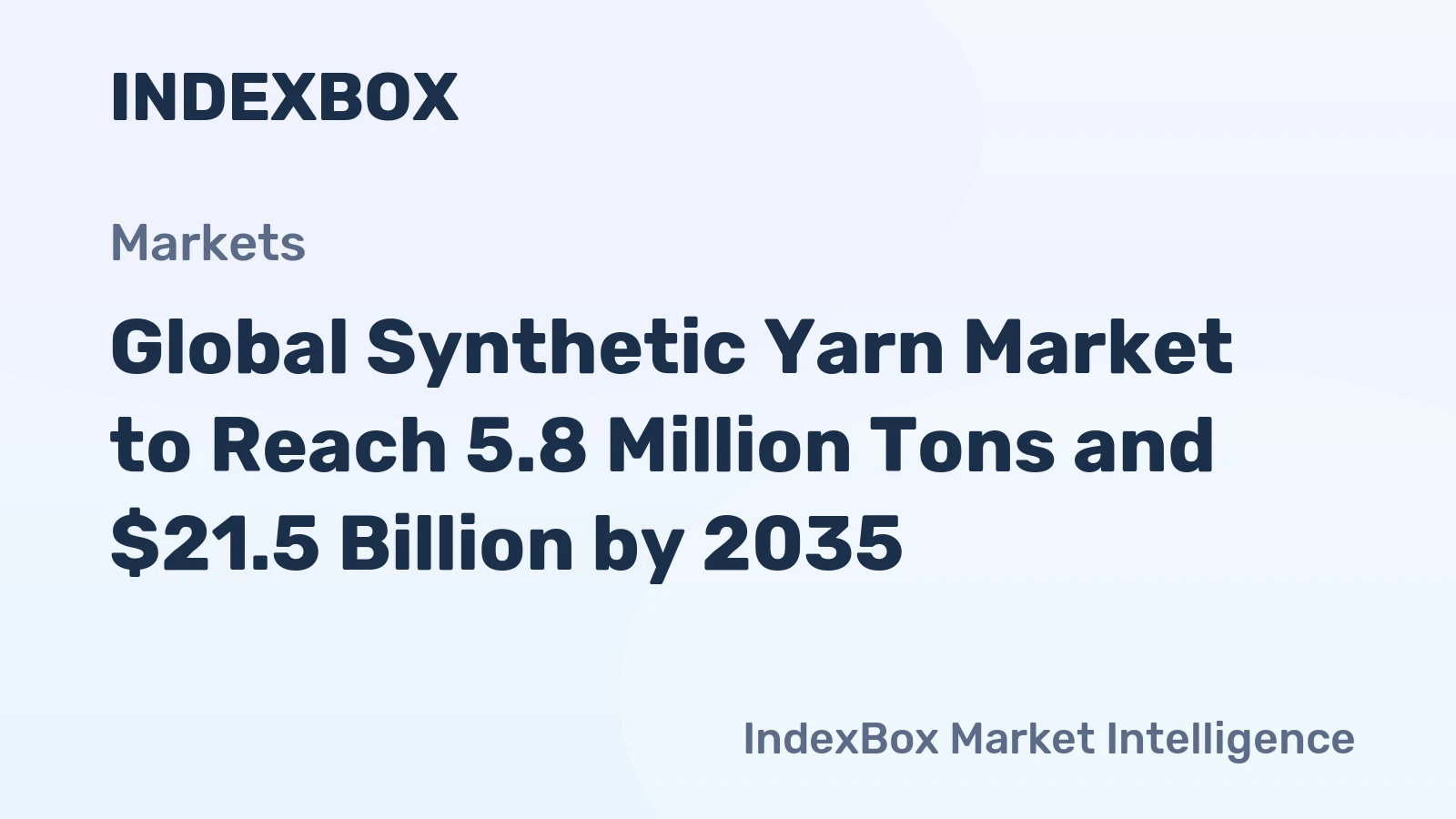 Global Synthetic Yarn Market to Reach 5.8 Million Tons and $21.5 Billion by 2035