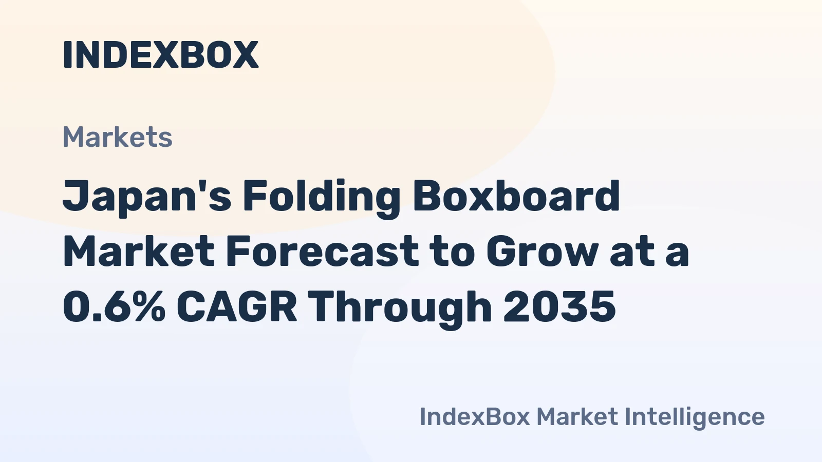 Japan's Folding Boxboard Market Forecast to Grow at a 0.6% CAGR Through 2035