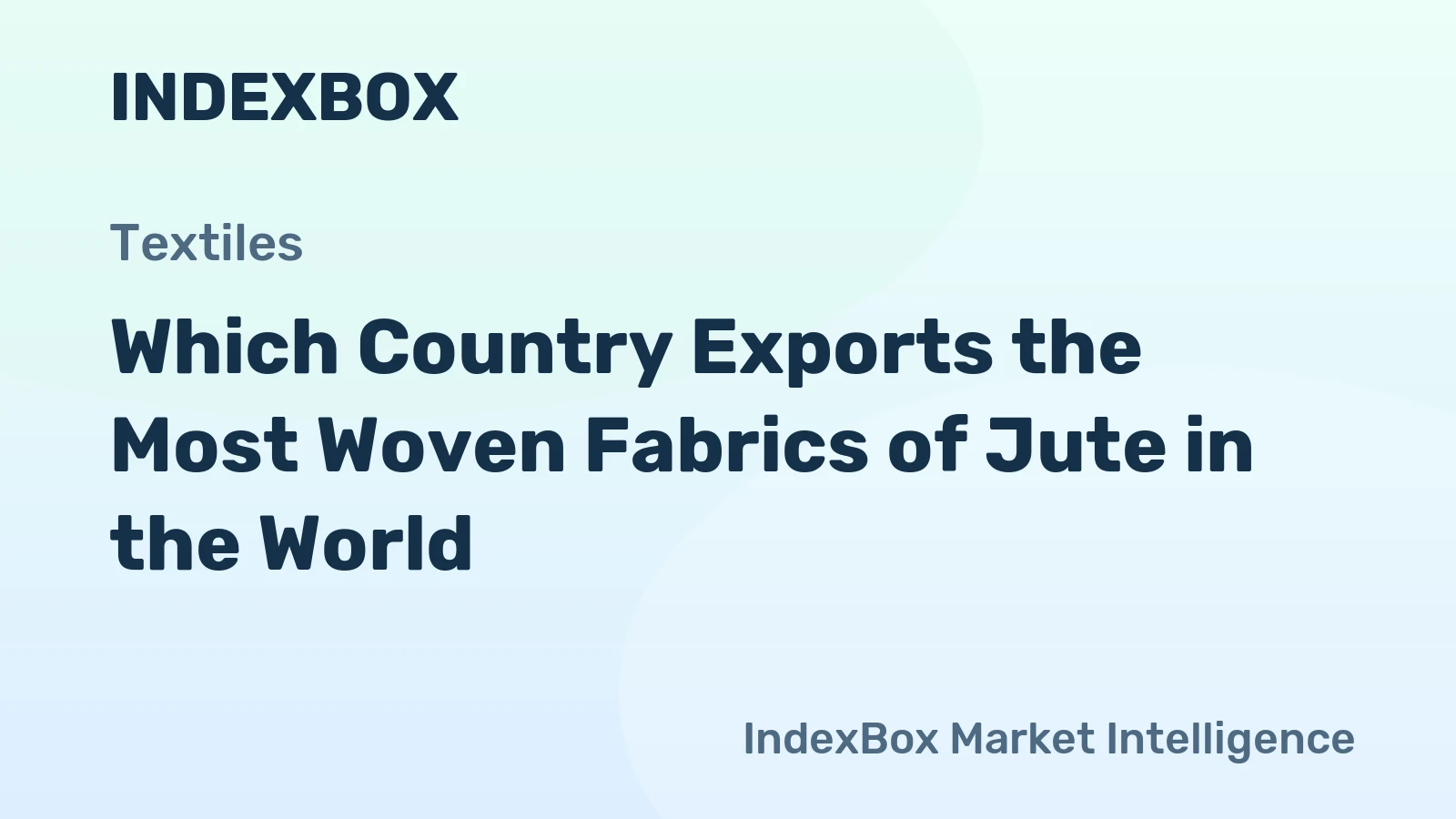 Which Country Exports the Most Woven Fabrics of Jute in the World?