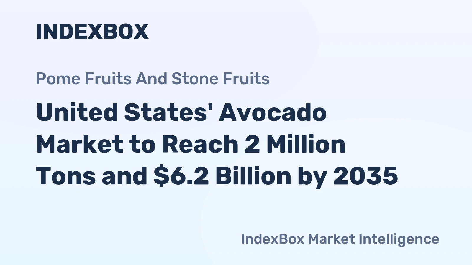 United States' Avocado Market to Reach 2 Million Tons and $6.2 Billion by 2035