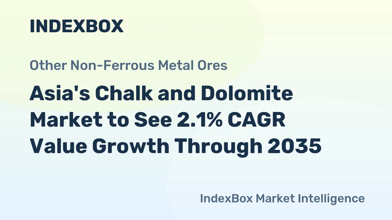 Asia's Chalk and Dolomite Market to See 2.1% CAGR Value Growth Through 2035