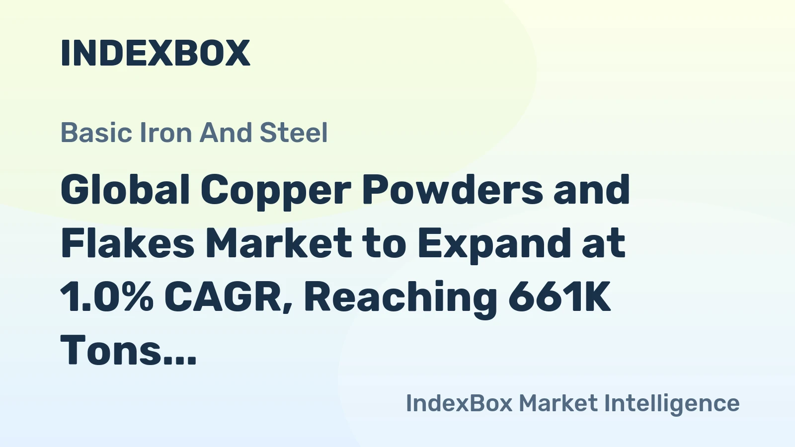 Global Copper Powders and Flakes Market to Expand at 1.0% CAGR, Reaching 661K Tons by 2035