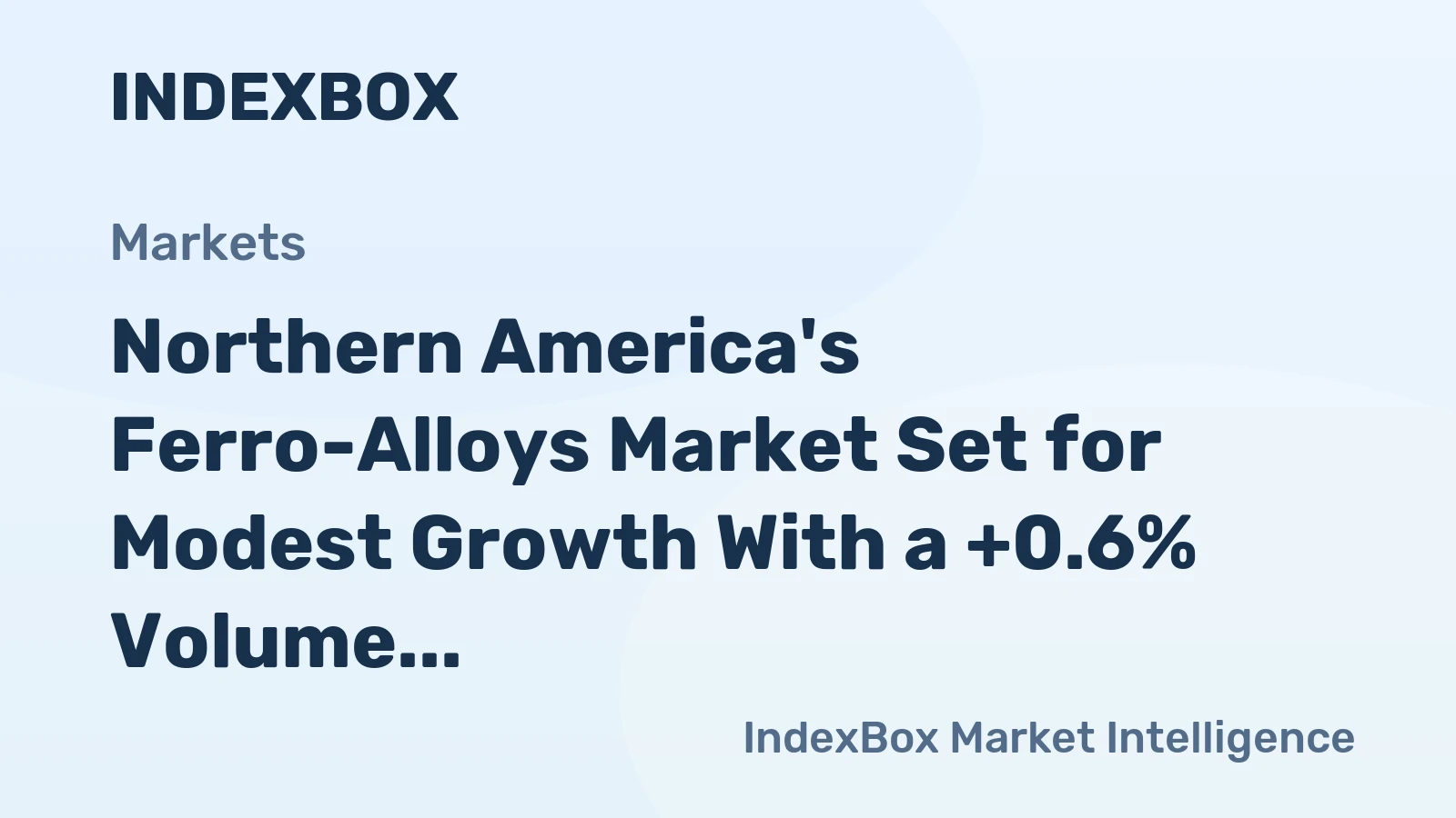 Northern America's Ferro-Alloys Market Set for Modest Growth With a +0.6% Volume CAGR Through 2035