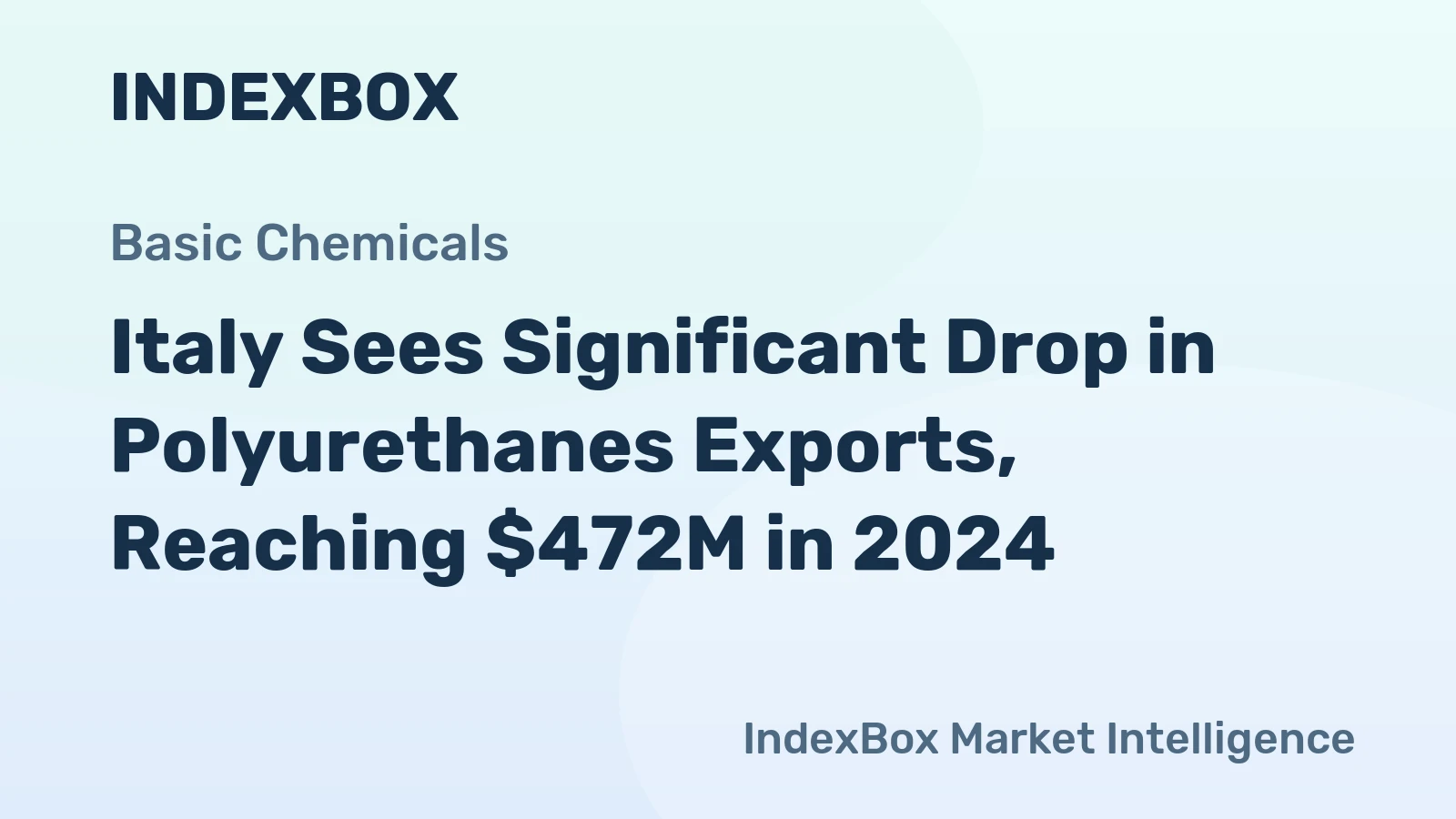 Italy Sees Significant Drop in Polyurethanes Exports, Reaching $472M in 2024