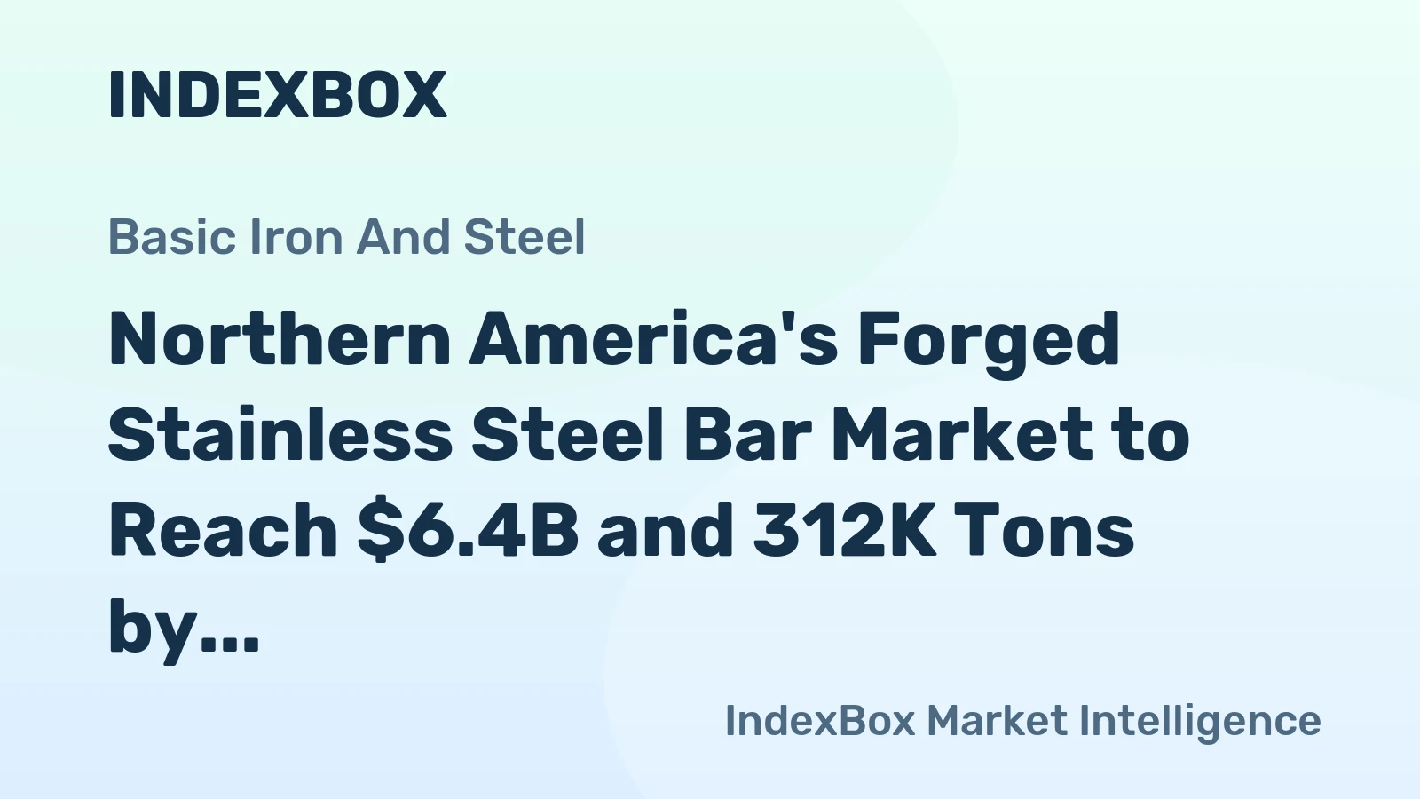 Northern America's Forged Stainless Steel Bar Market to Reach $6.4B and 312K Tons by 2035