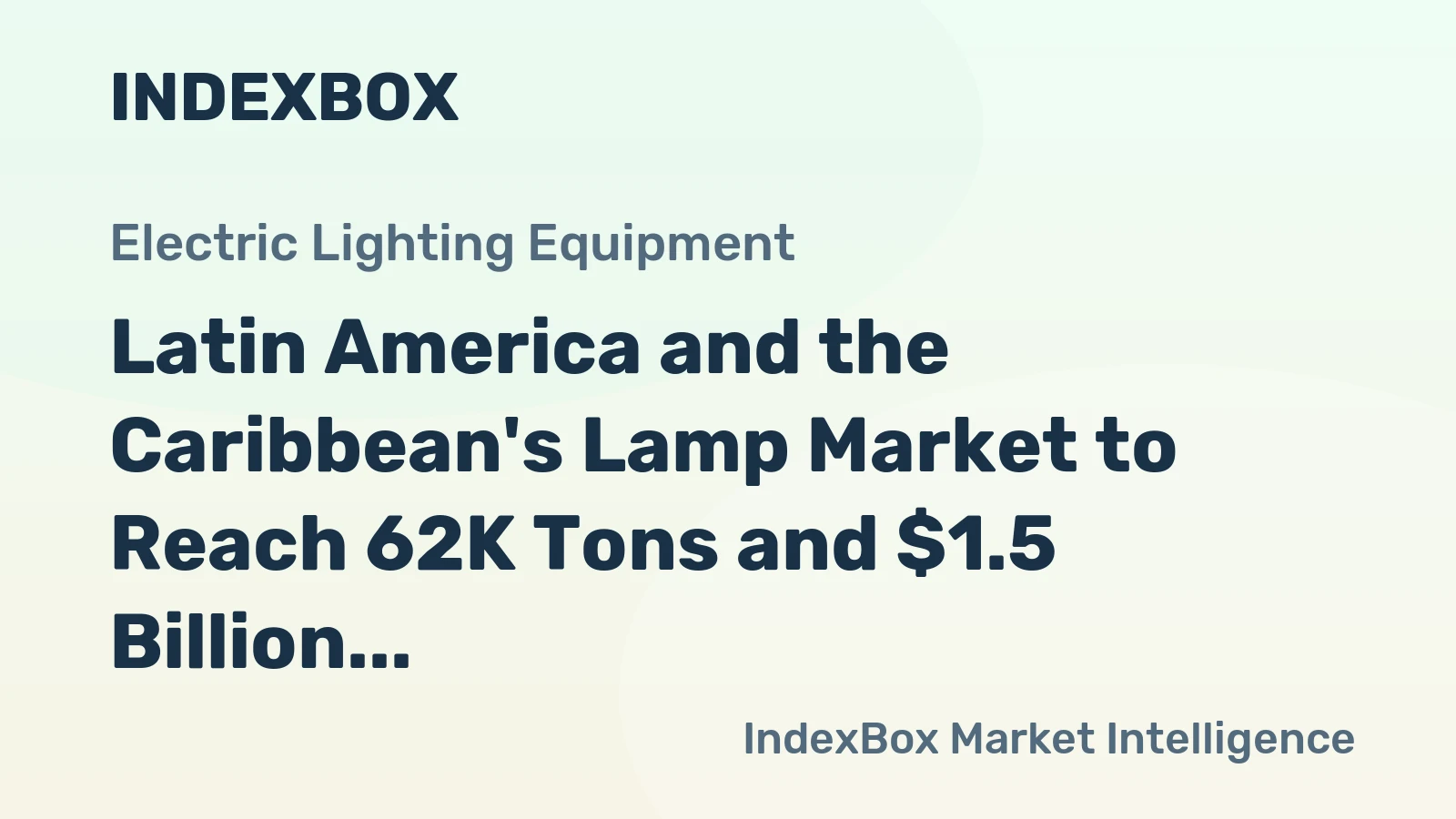 Latin America and the Caribbean's Lamp Market to Reach 62K Tons and $1.5 Billion by 2035