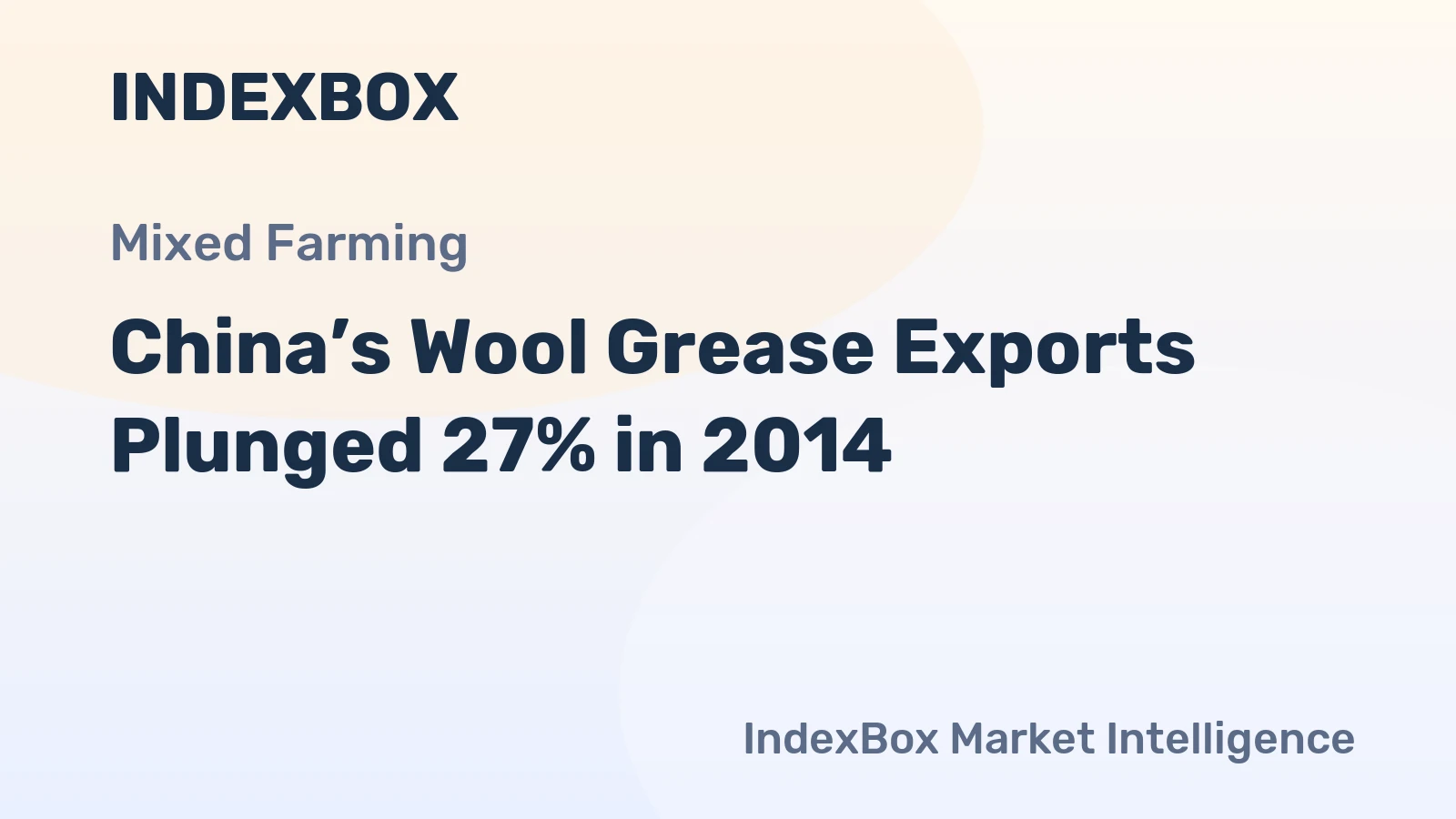 China’s Wool Grease Exports Plunged 27% in 2014