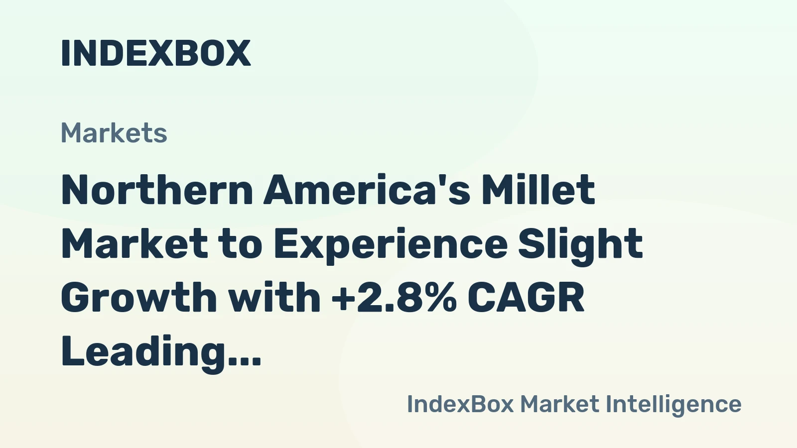 Northern America's Millet Market to Experience Slight Growth with +2.8% CAGR Leading to 360K tons by 2035