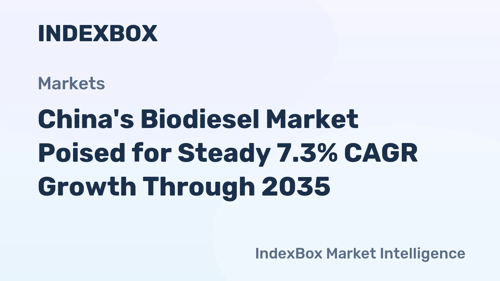 China's Biodiesel Market Poised for Steady 7.3% CAGR Growth Through 2035