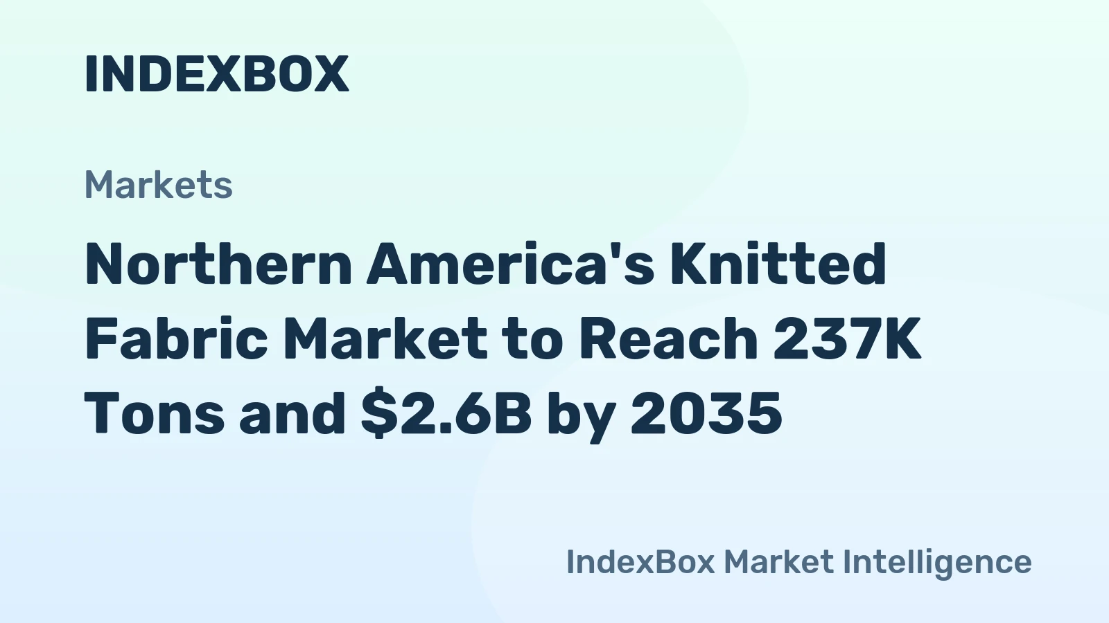 Northern America's Knitted Fabric Market to Reach 237K Tons and $2.6B by 2035