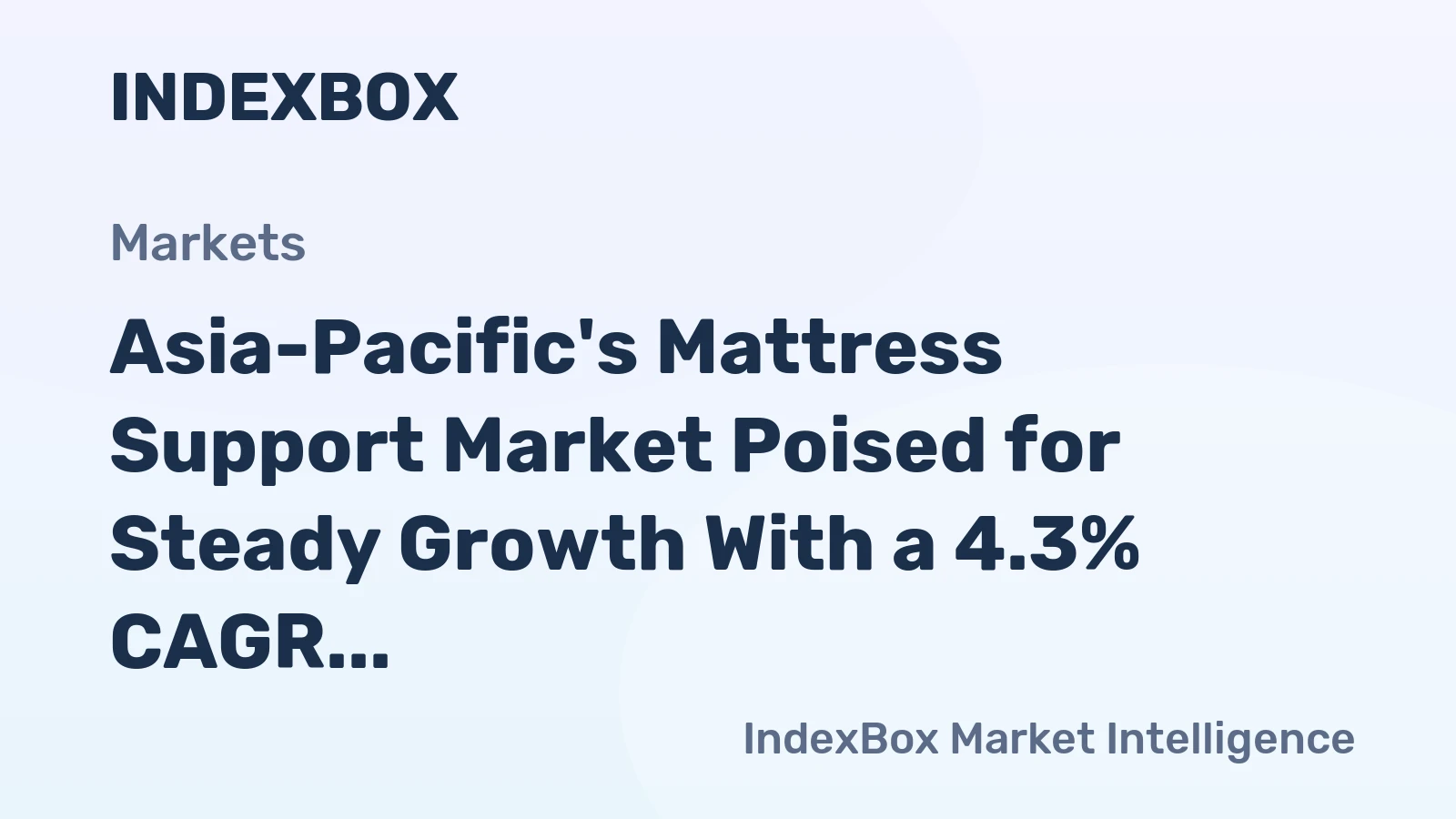 Asia-Pacific's Mattress Support Market Poised for Steady Growth With a 4.3% CAGR Through 2035